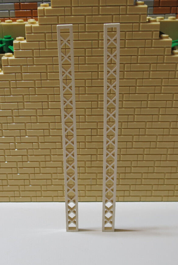 (C8/6) LEGO 2x Railway 12V Lattice Tower Signal Mast Light Tower White ...