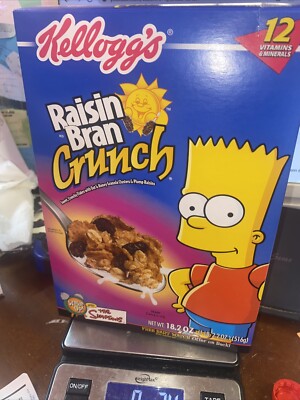 2003 Bart Simpson Raisin Bran Crunch empty cereal box Mint | eBay