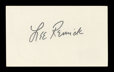 Lee Remick The Omen Authentic Signed 3x5 Index Card Autographed BAS # ...