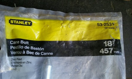 New Stanley 18" Steel Cane Bolt Shed or Gate Lock Vertical or ...