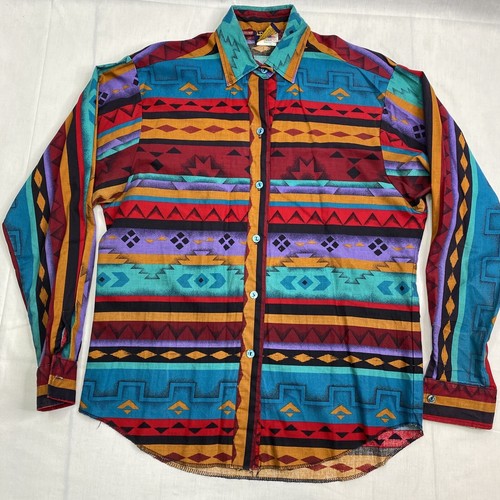 LR Classics Luskey's aztec western button up shirt women's size Medium ...