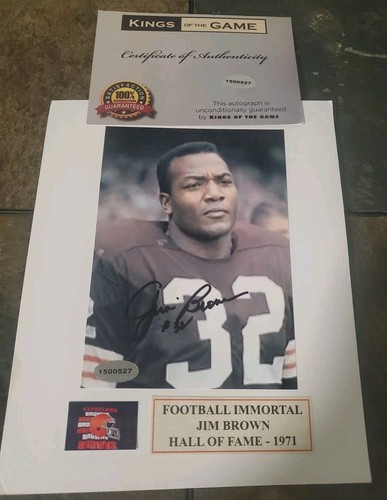 Jim Brown Signed Authenticated Photo Cleveland Browns NFL Legend ...