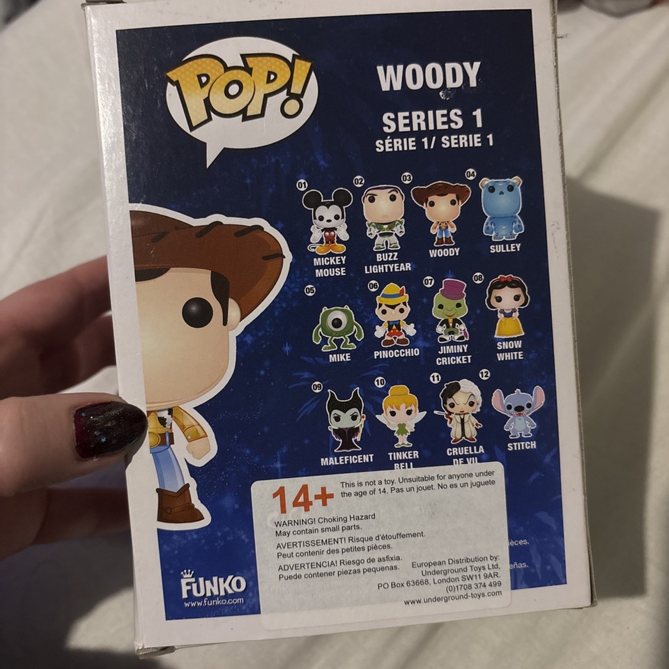Funko Pop Vinyl Disney Woody #03 RARE Figure Toy Story Pixar Series 1 ...