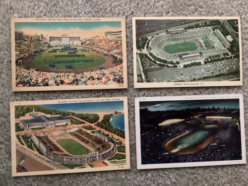 4 Vintage Original Soldier Field Postcard lot | eBay
