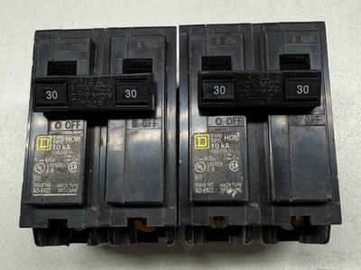 LOT of (2) Square D HOM230 Circuit Breaker 30-Amp 240 Volt 2 Pole | eBay