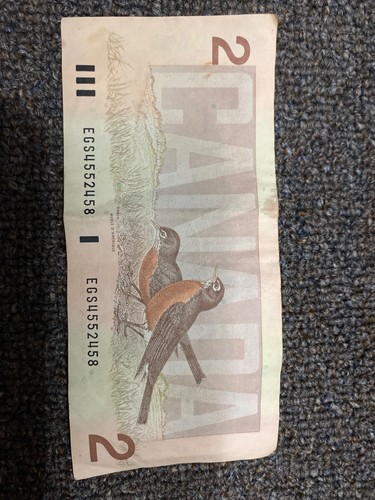 Canadian Rare 2 Dollar Bill 1986 | eBay