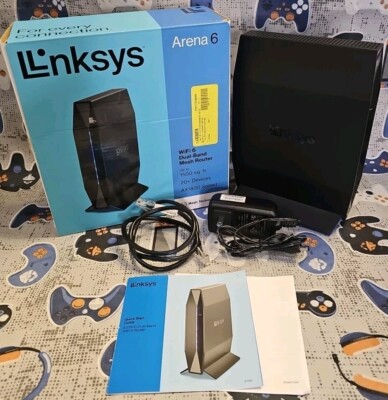 LinkSys Arena 6 WiFi 6 Dual-Band Mesh Router AX1800 Speed Black *OPEN ...