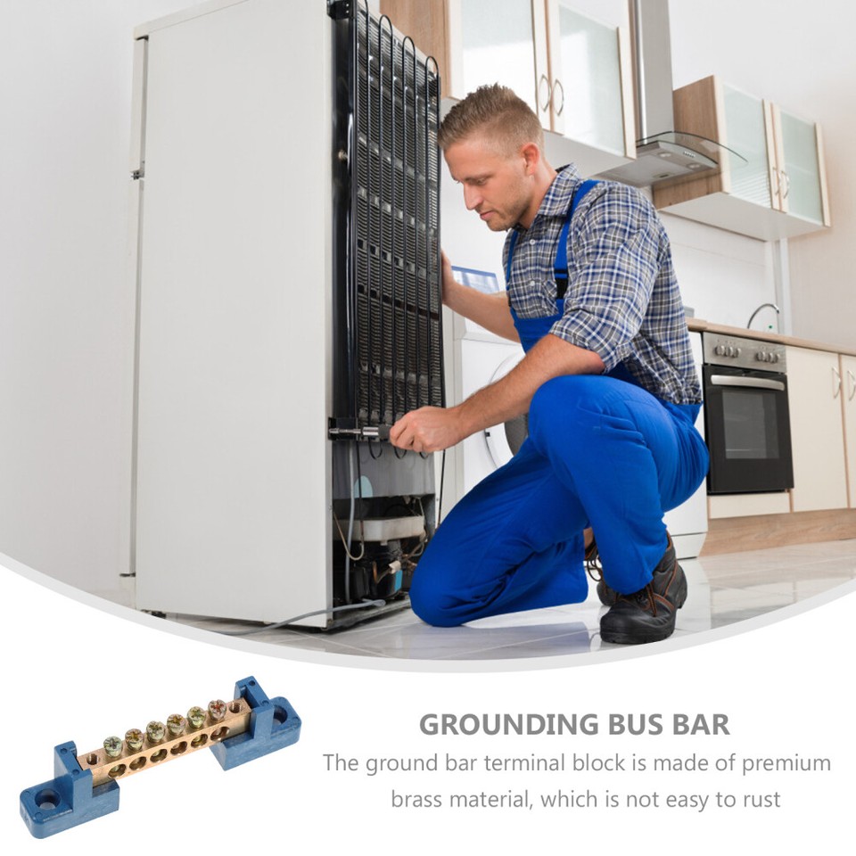 5PCS Electrical Bus Bars Grounding Terminal Block Ground Bus Bar ...