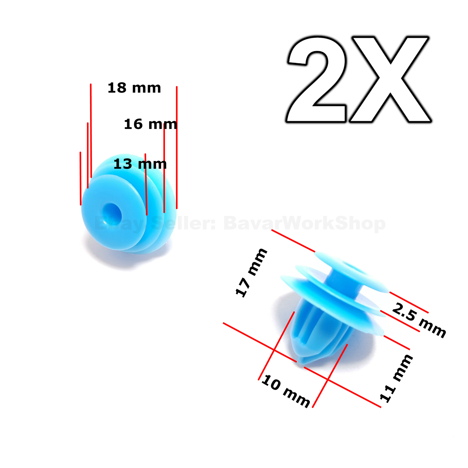 2X Door Card & Interior Trim Panels clips for Toyota, GM, Nissan, Lexus ...