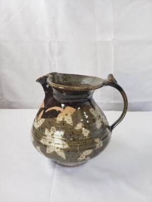 ROBERT WAGAR SIGNED POTTERY PITCHER WITH FLOWERS ~ BEAUTIFUL PIECE ...
