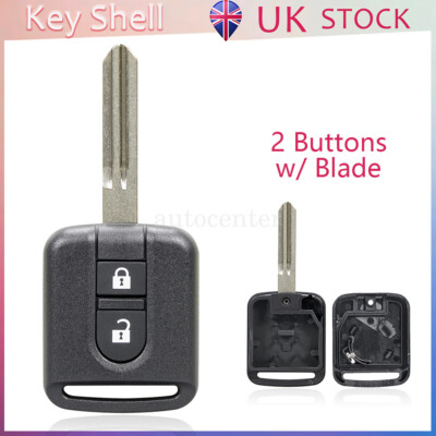 2 Buttons Remote Car Key Fob for Nissan Note Navara Qashqai Micra NV200 ...