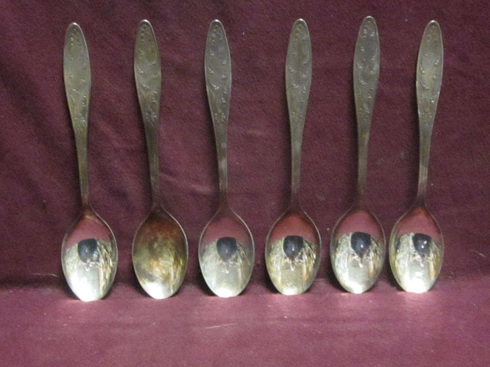 6pc Russian Silverplate MHU COFFEE SPOONS 5 1/2" No Monogram | eBay