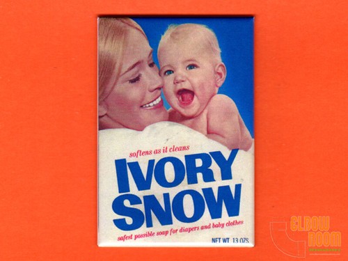 Ivory Snow detergent 70's box art 2x3" fridge/locker magnet laundry ...