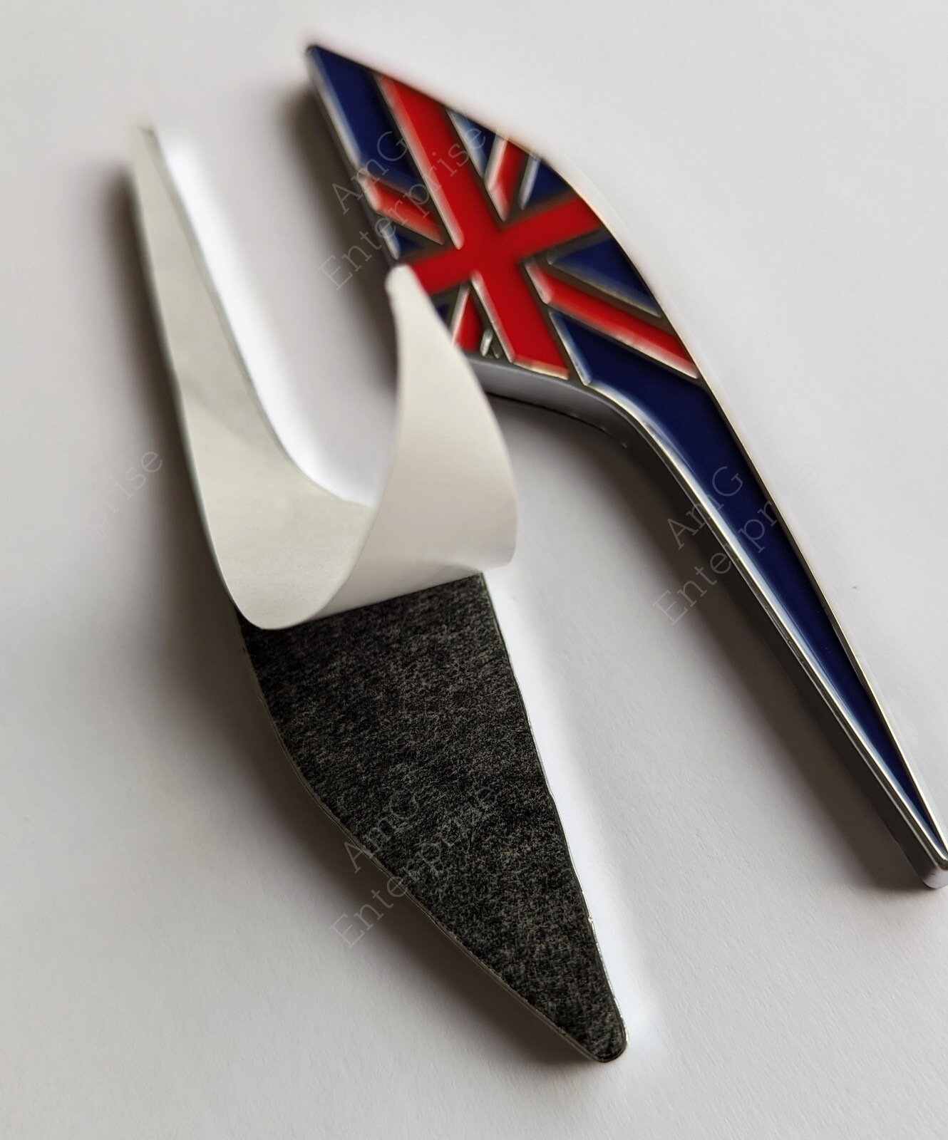 Chrome Red Blue Side Wing Union Jack Badges Emblem for Land Range Rover ...