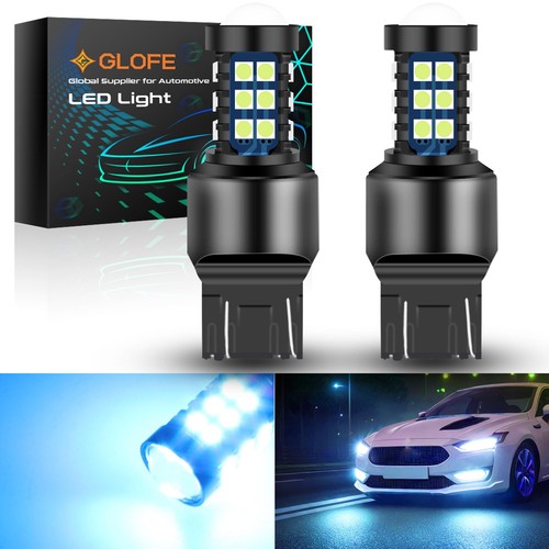 3030 30SMD 7443 W21-5W LED Bulb Daytime Running Light Ice Blue 400% ...