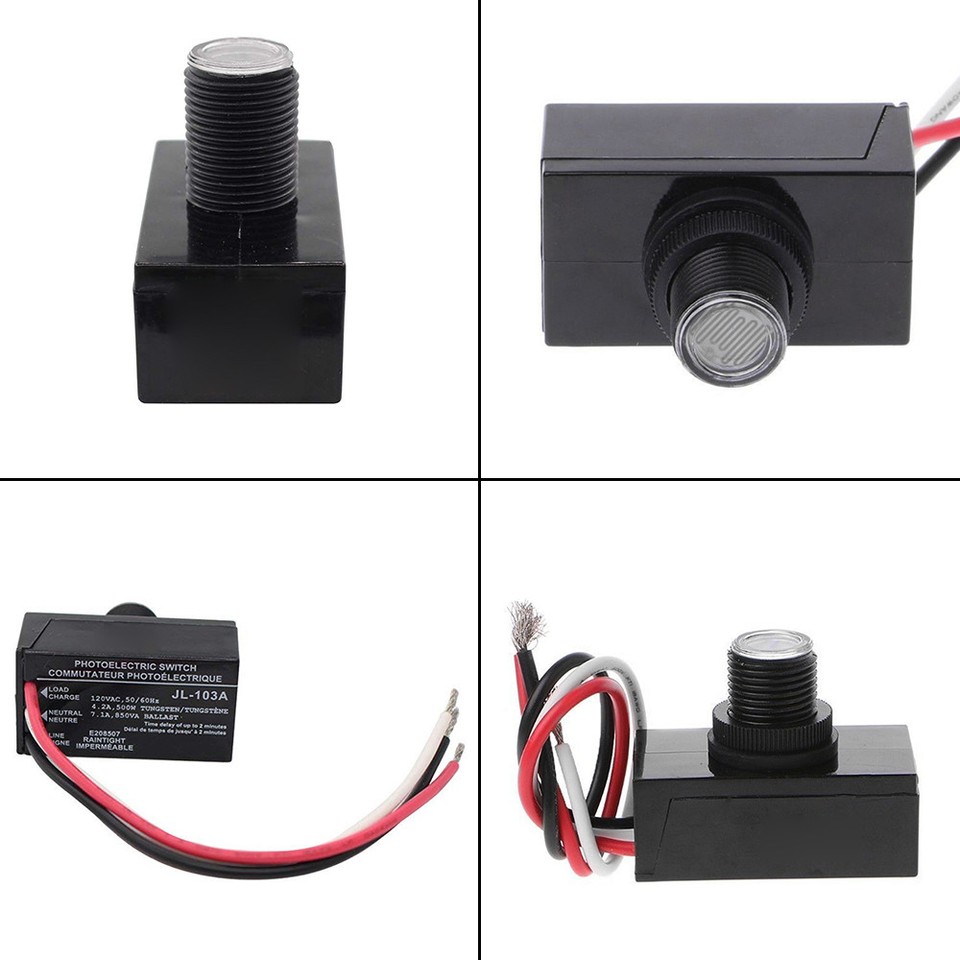 2x Outdoor Electric Resistor Photocell Light Control Sensor Button ...