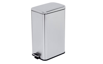 38L Slim Line Bin Stainless Steel Kitchen Bathroom Rubbish Bin - Silver ...