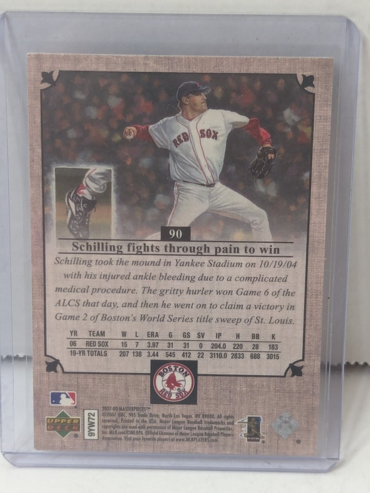 2007 Upper Deck Baseball Card #90 - Curt Schilling Boston Red Sox | eBay