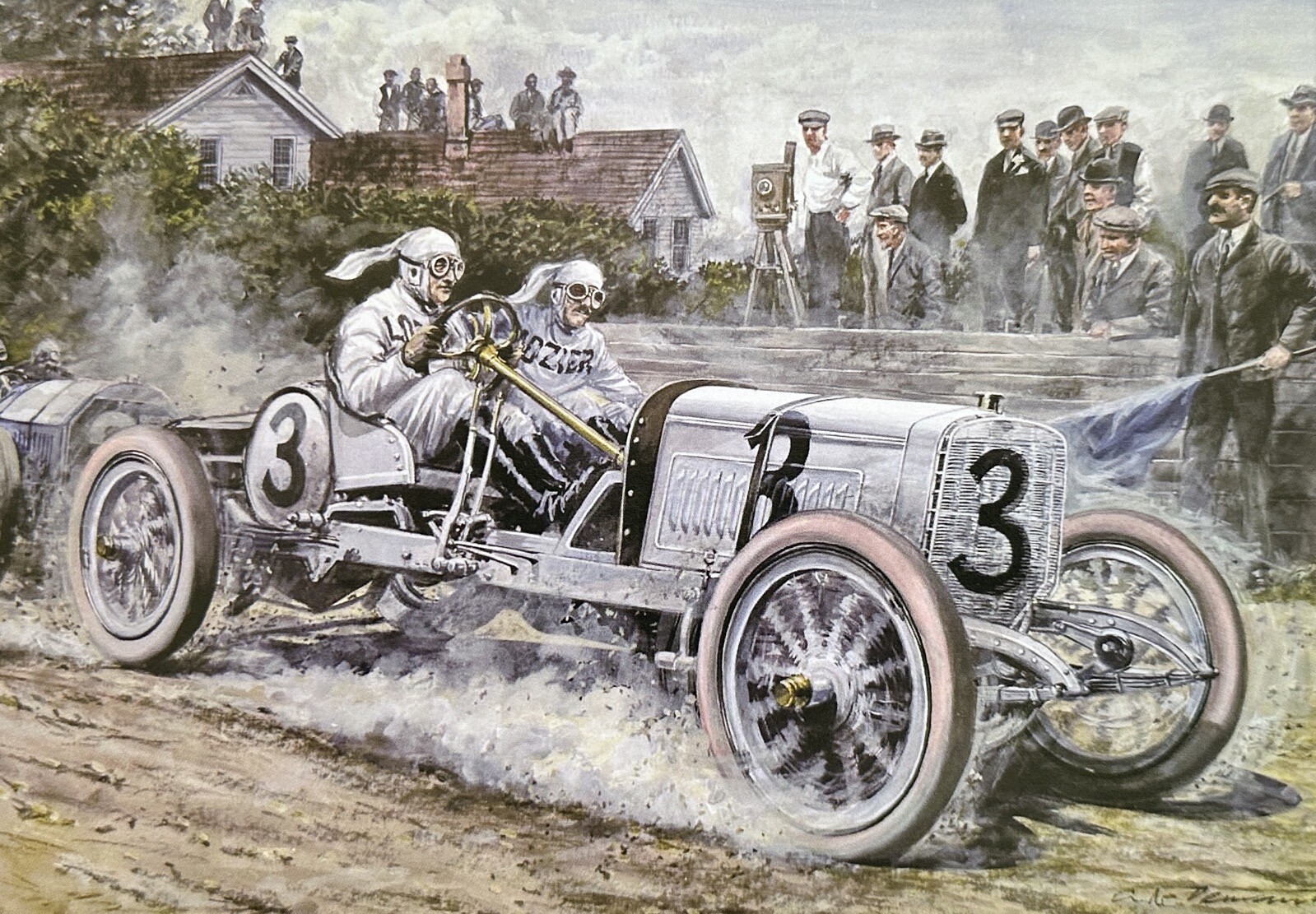 1910 Elgin Race Lozier Carlo Demand Art Print Ralph Mulford | eBay