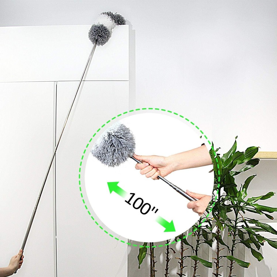Microfiber Duster with Extendable Pole for Ceiling and Fan Cleaning | eBay