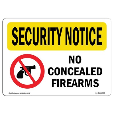 OSHA Notice Sign Concealed Firearms Vinyl Decal USA | eBay