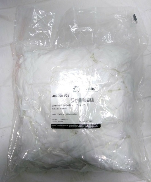 Bag of 150 CONTEC 493200-529 Anticon Clean Room Dry Wipes 95 Capture ...