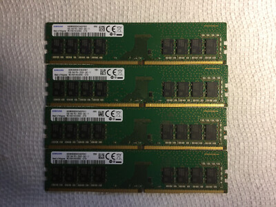 Lot of 4 Samsung 8GB DDR4 2666 PC4-21300 M378A1K43CB2-CTD Memory ...