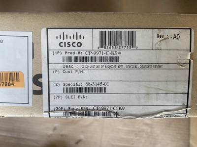 Cisco 9971 6-Line Unified IP Phone - Charcoal Gray (CP-9971-C-K9) | eBay
