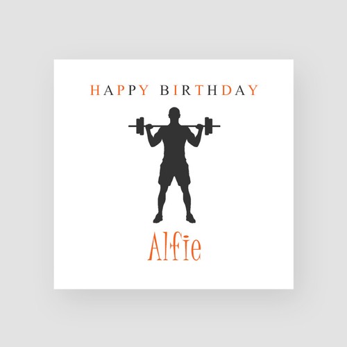 Personalised Handmade Gym Birthday Card Dad Husband Son Brother ...