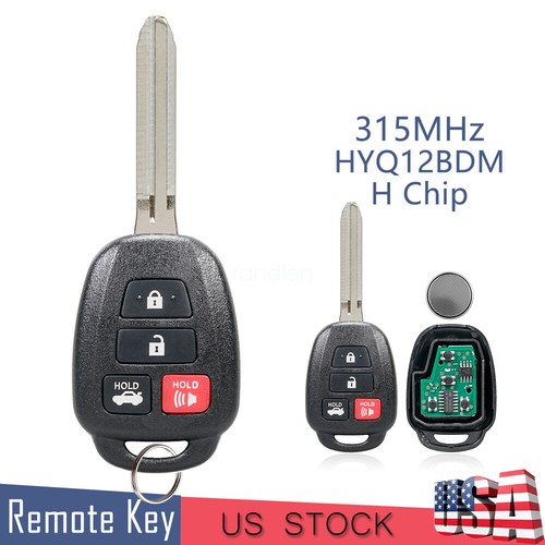 for Toyota Camry Remote Head Car Key Fob 4B HYQ12BDM H Chip 2018 2017 ...