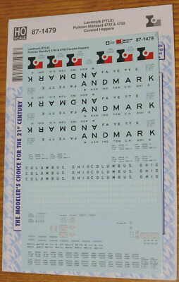 Microscale Decal HO #87-1479 Landmark (PTLX) Pullman Standard 4740 ...