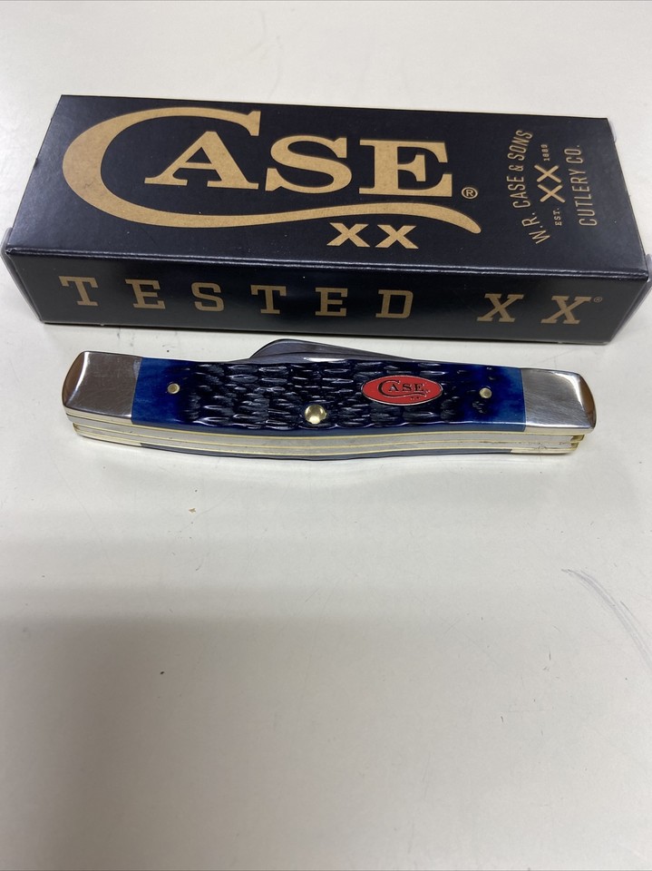 CASE XX # 07049 NAVY BLUE BONE ROGERS JIG MEDIUM STOCKMAN SS | eBay