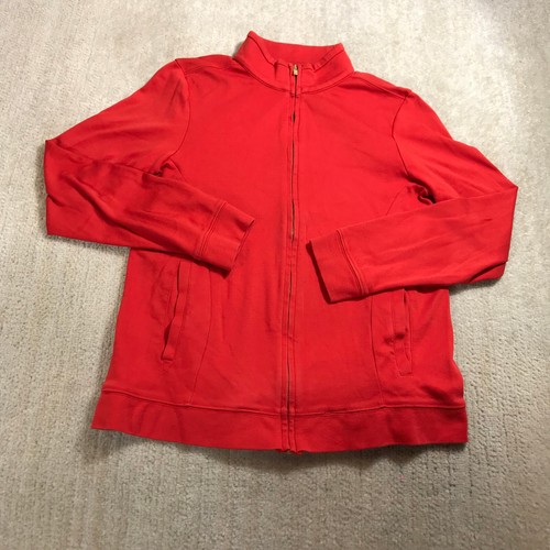 Peter Millar Jacket Womens Medium Full ZIp Sweater Fleece Red Golf ...