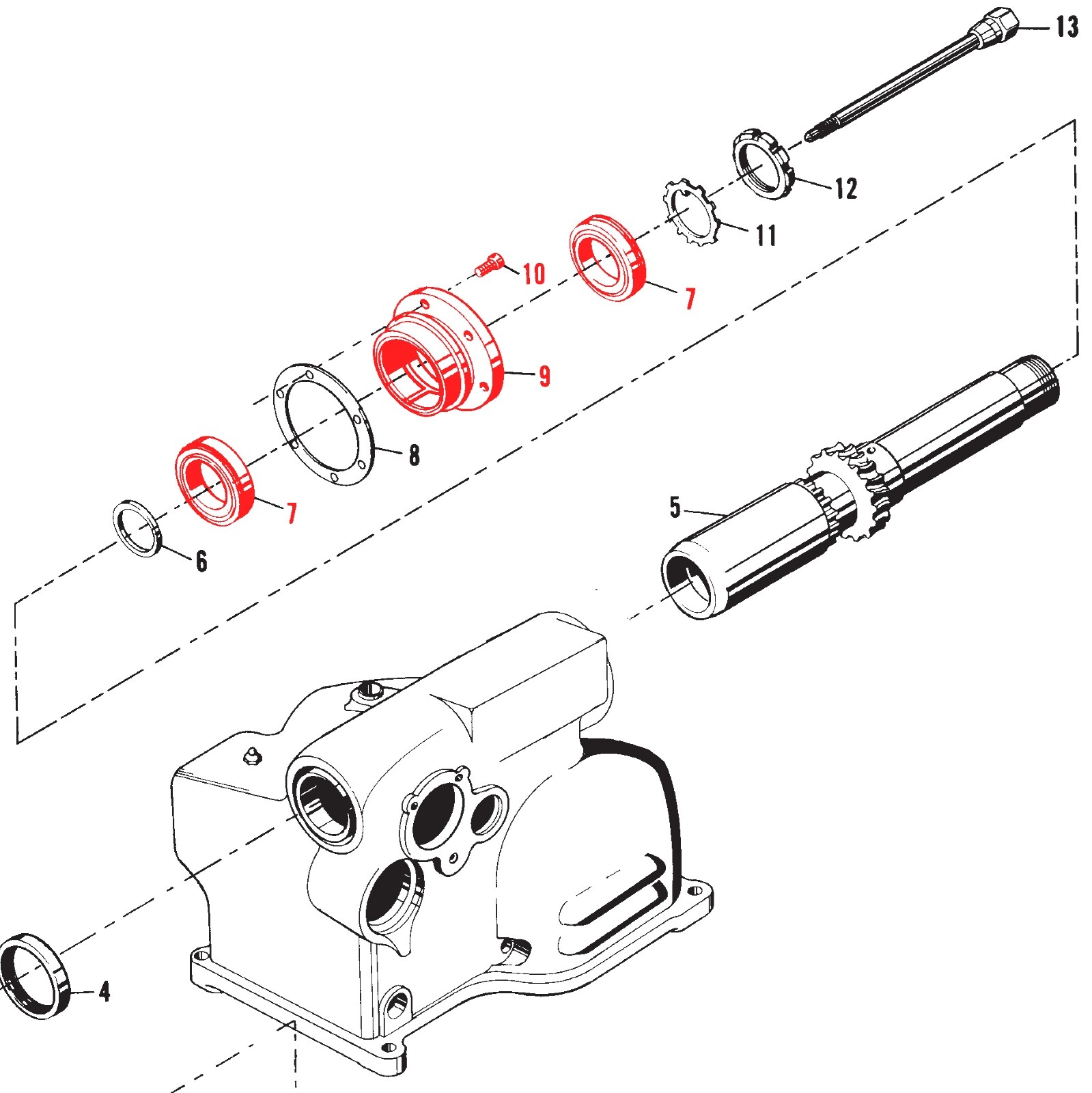 Brake Lathe Parts Breakdown, Spindle Assembly, For Ammco 4000 And Rels ...