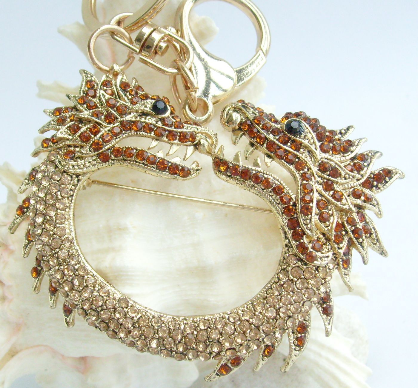 Unique Austrian Crystal Chinese Dragon Keychain Pendant 05007 | eBay