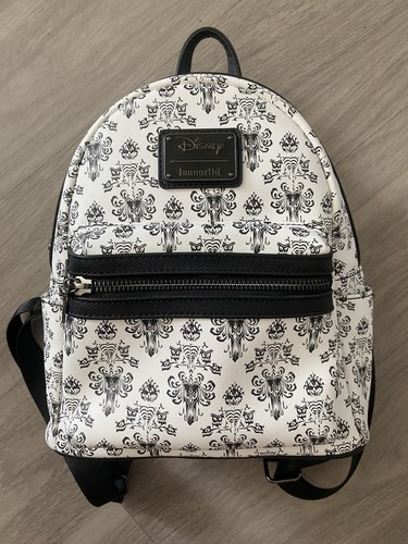 loungefly white haunted mansion wallpaper backpack Disney RARE | eBay