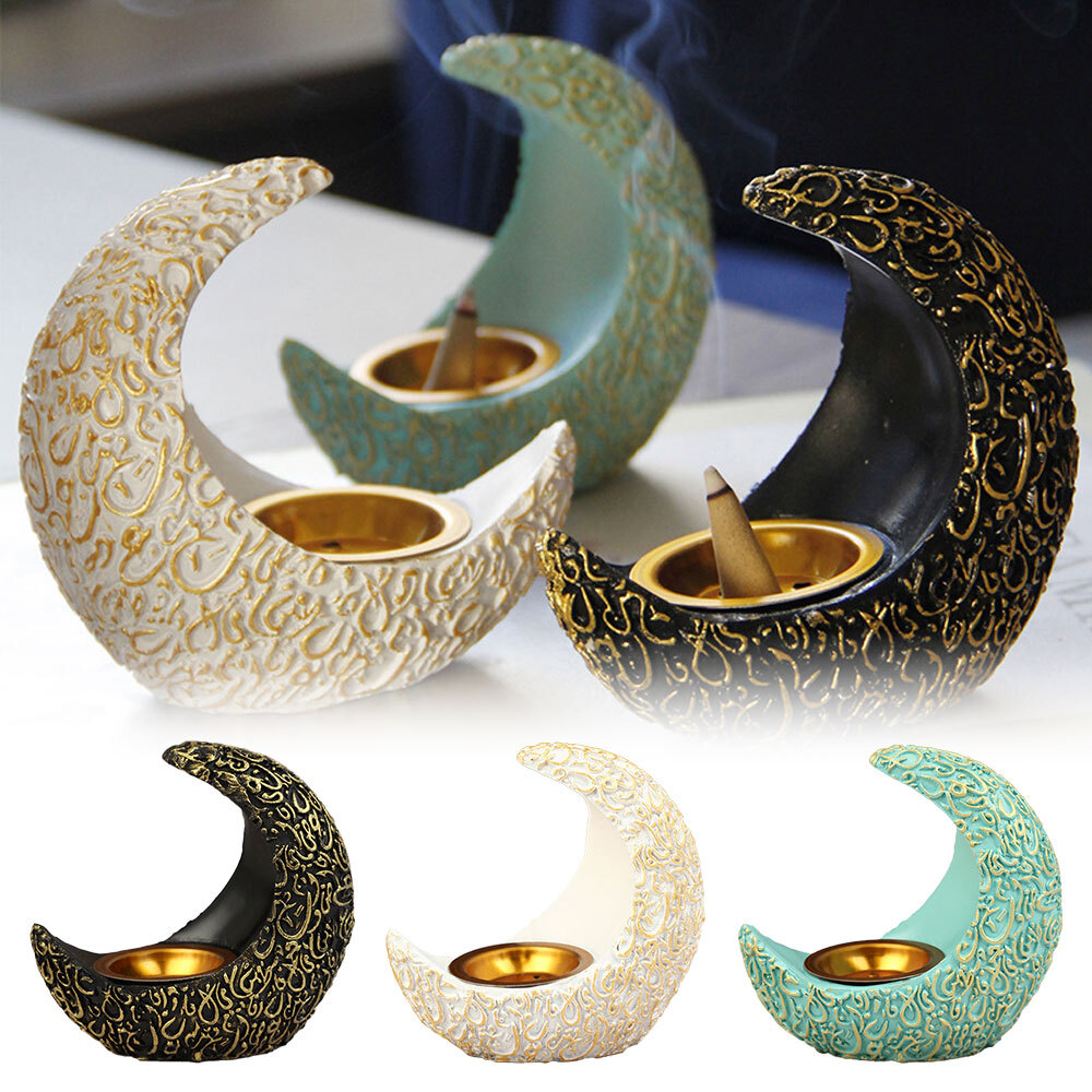 Decor Eid Ramadan Middle East Arab Style Incense Burner Crescent Shaped ...