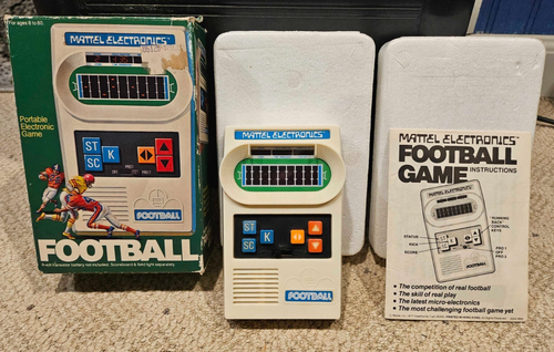 MATTEL FOOTBALL Vintage Handheld Electronic game TESTED 1977 portable ...