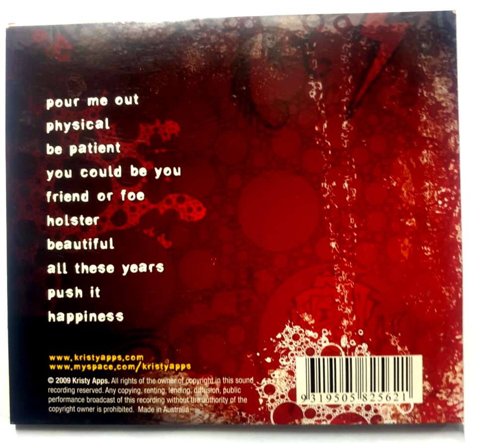 Kristy Apps CD ALBUM - Pour Me Out - 2009 10 TRACK Australian Artist ...