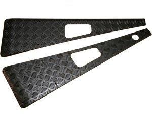 LAND ROVER DEFENDER CHECKER PLATE WINGTOPS 3MM BLACK | eBay