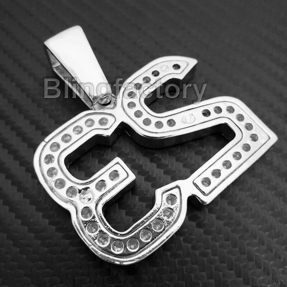 Hip Hop Iced Silver Tone Number 23 & 18" Iced Rollie Link Choker Chain ...