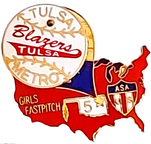 Softball ASA Blazers Tulsa Metro Girls Fastpitch Oklahoma Lapel Pin | eBay