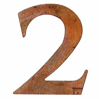 Bulk Buy of 24 Rusty 3-1/2" Tall Tin Number '2' Cutouts | eBay