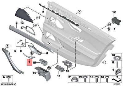 Genuine BMW Hybrid M5 F10 F11 F18 518d 520d Door Handle Inner Right ...