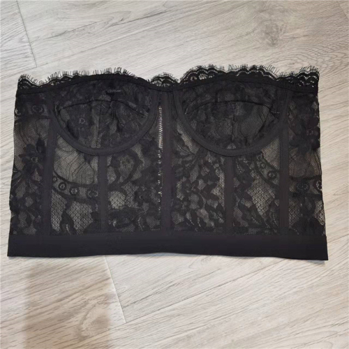 New Sexy Backless Cropped Top Slim Lace Top Strapless Zipper Tanks ...