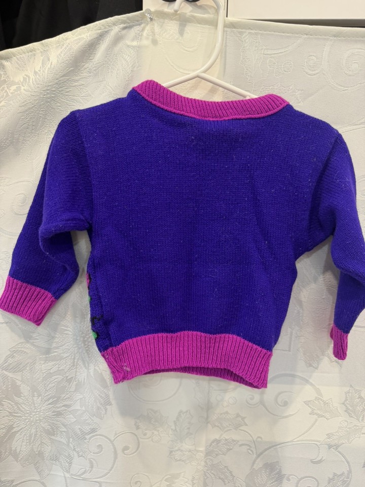 Barney Baby Bop 1992 Kids 2T Long Sleeve Sweater Vintage | eBay