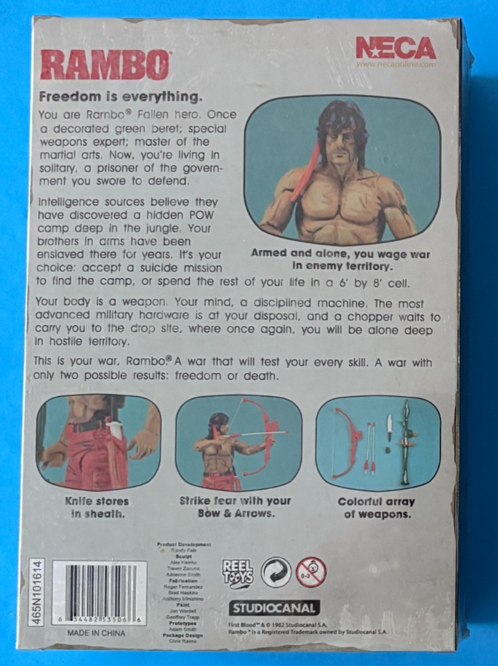NECA RAMBO 8 BIT REEL TOYS VIDEO GAME FIGURE SEALED BOX | eBay