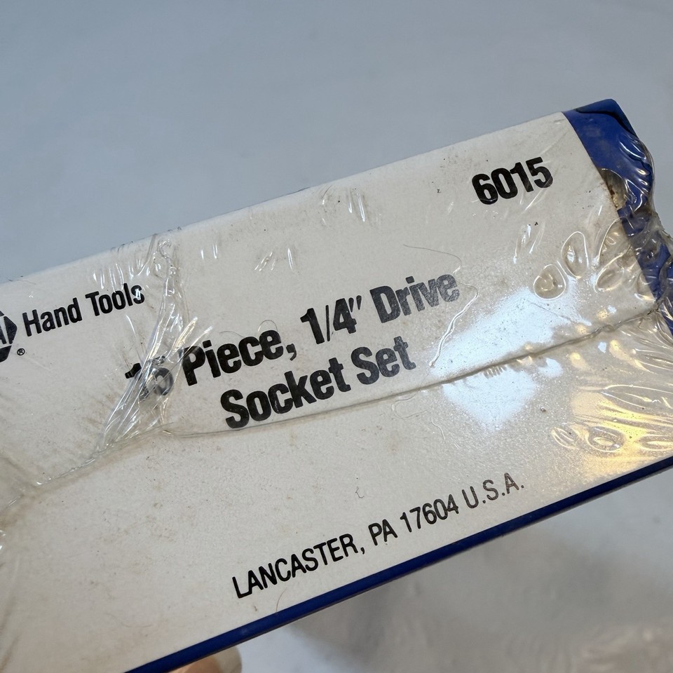 NAPA Hand Tools 15pc 1/4" Drive Socket Set 6015 NOS SEALED Metal Box ...