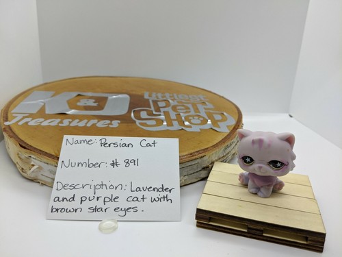 Littlest Pet Shop Lavender and Purple Persian Cat #891 Authentic LPS | eBay