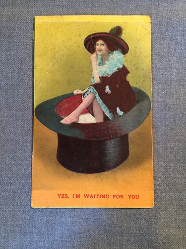 Holmfirth Bamforth Postcard-Yes, I’m Waiting For You-Woman In Hat Free ...